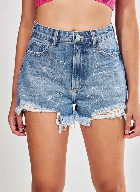 Short Jeans Com Estrelas De Strass - youcom: vem cá conferir suas peças ...